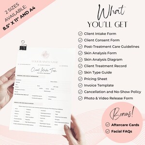 Facial Treatment Forms - Editable Client Intake, Consent, Consultation ...