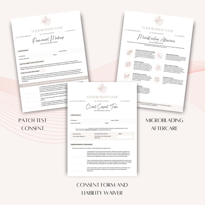 Permanent Makeup Forms - Editable Client Intake, Consent, Consultation ...