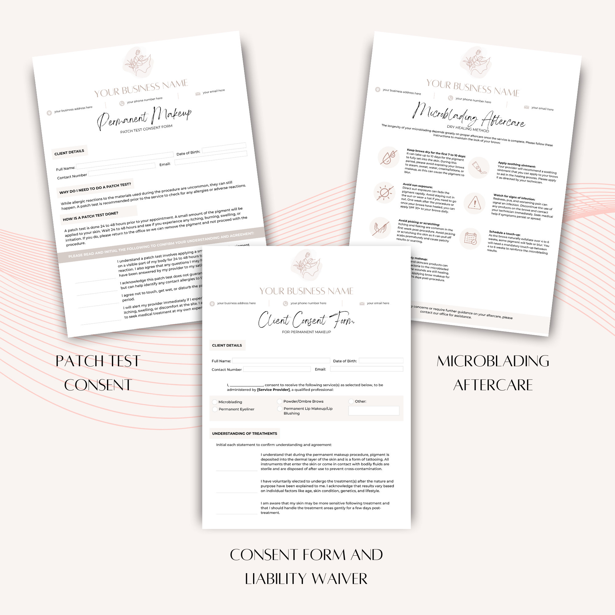 Permanent Makeup Forms - Editable Client Intake, Consent, Consultation ...