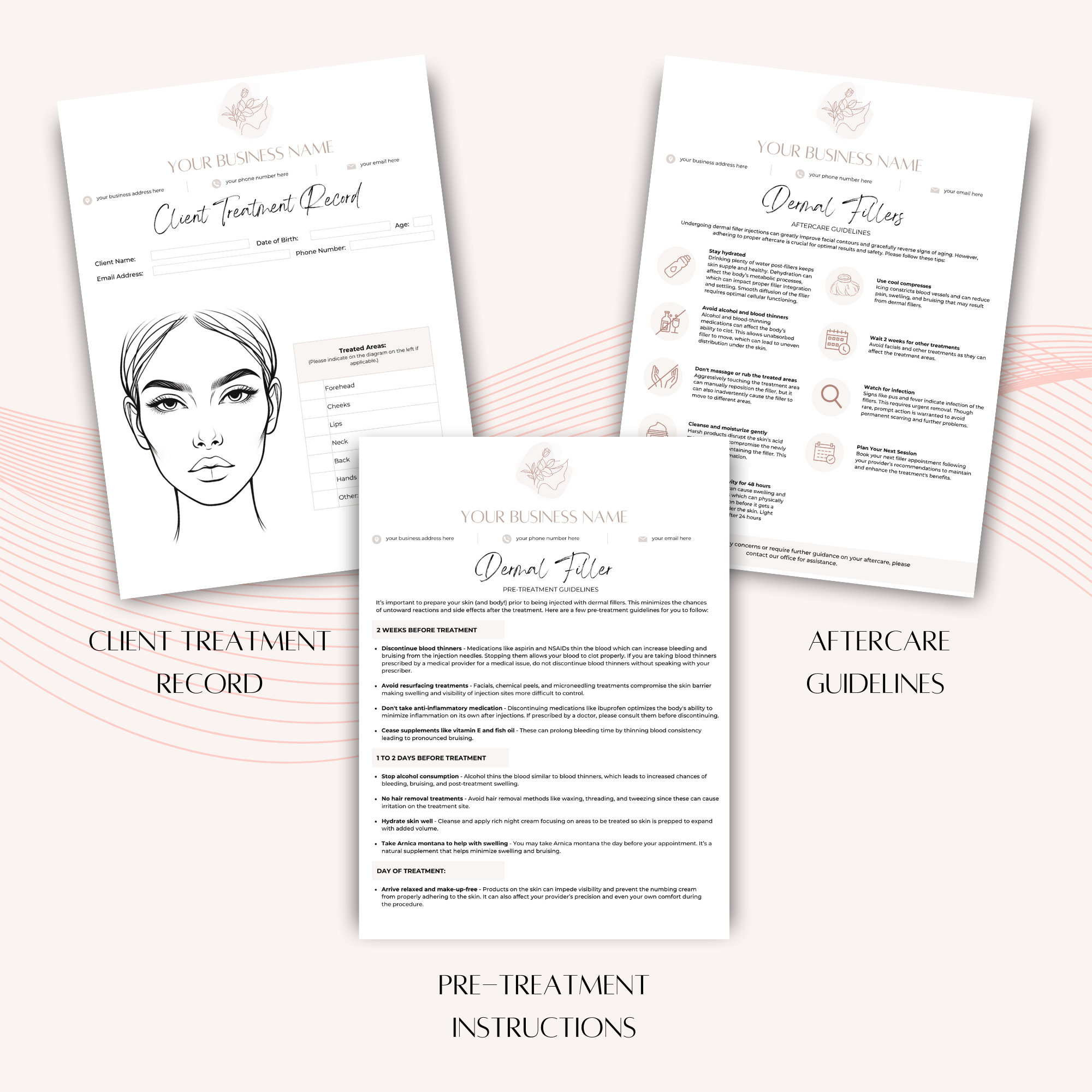 Dermal Filler Forms - Editable Client Intake, Consent, Consultation ...