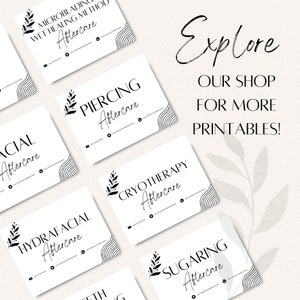 Sugaring Aftercare Cards - Printable & Customizable Care Instruction ...