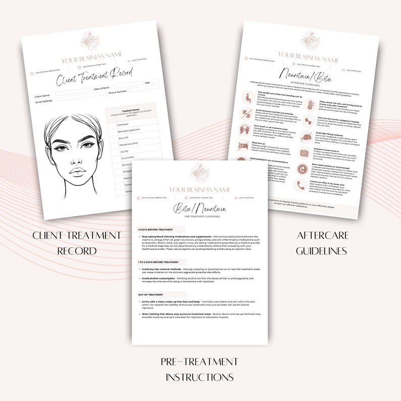 Neurotoxin Botox Forms - Editable Client Intake, Consent, Consultation ...