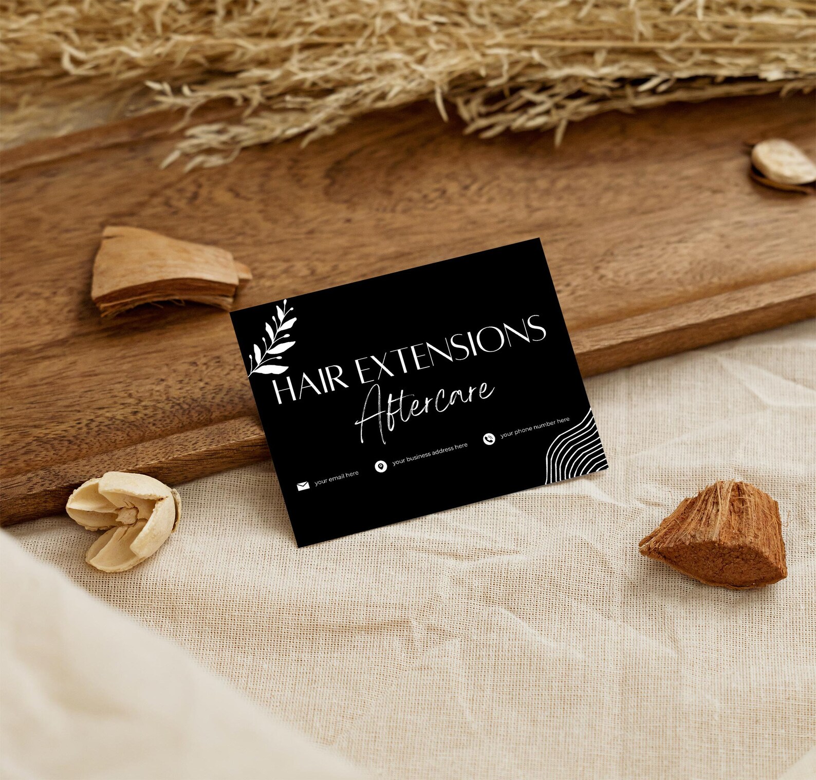 Hair Extensions Aftercare Cards - Editable Post-treatment Care Card ...