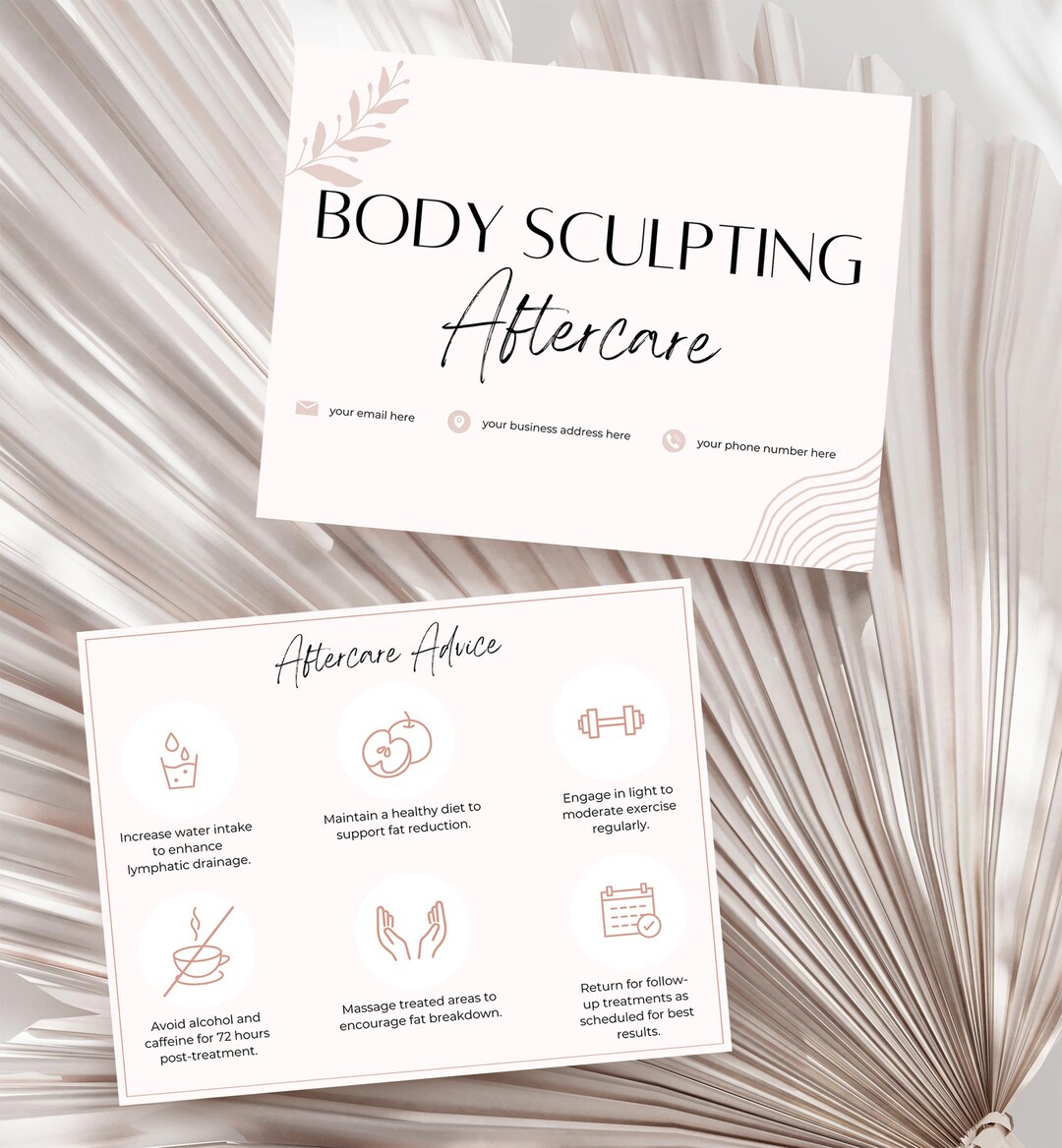 Body Sculpting Aftercare Cards - Printable & Customizable Care ...