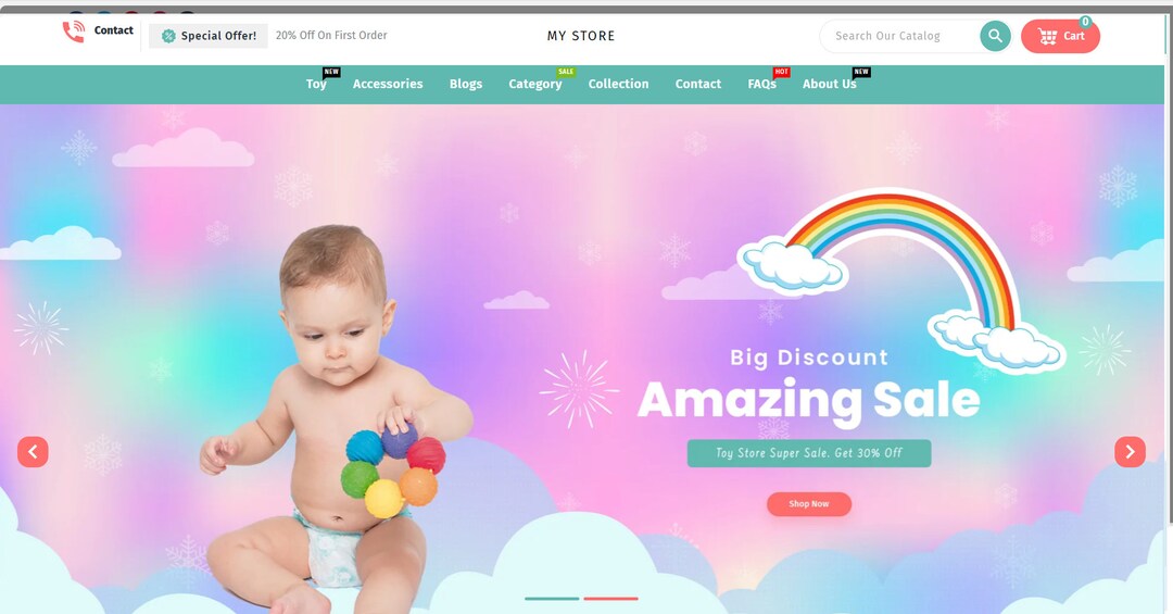 EDITABLE Little Rainbow: A Playful and Colorful Shopify Website Design ...