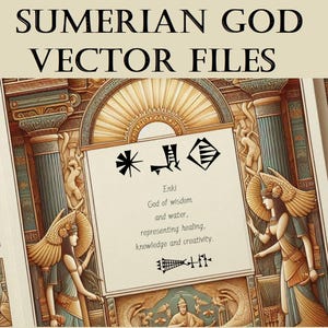 Ancient Sumerian Symbols & Cuneiform Vector Set – Editable Digital Art ...