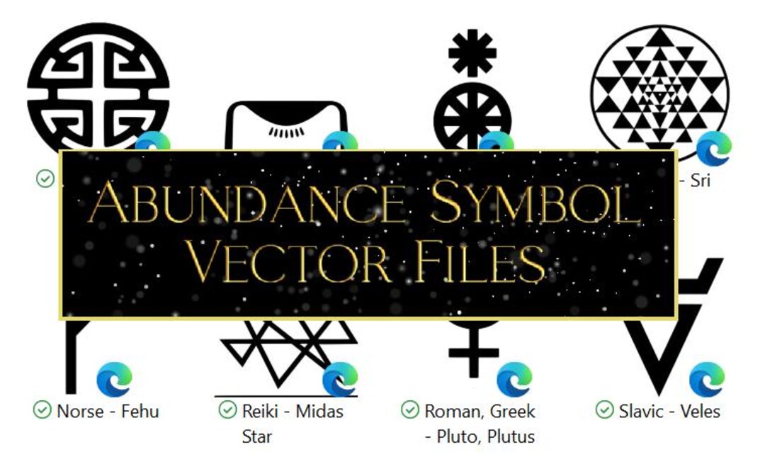 Ancient Abundance and Prosperity Symbols Sacred Geometry & Spiritual ...