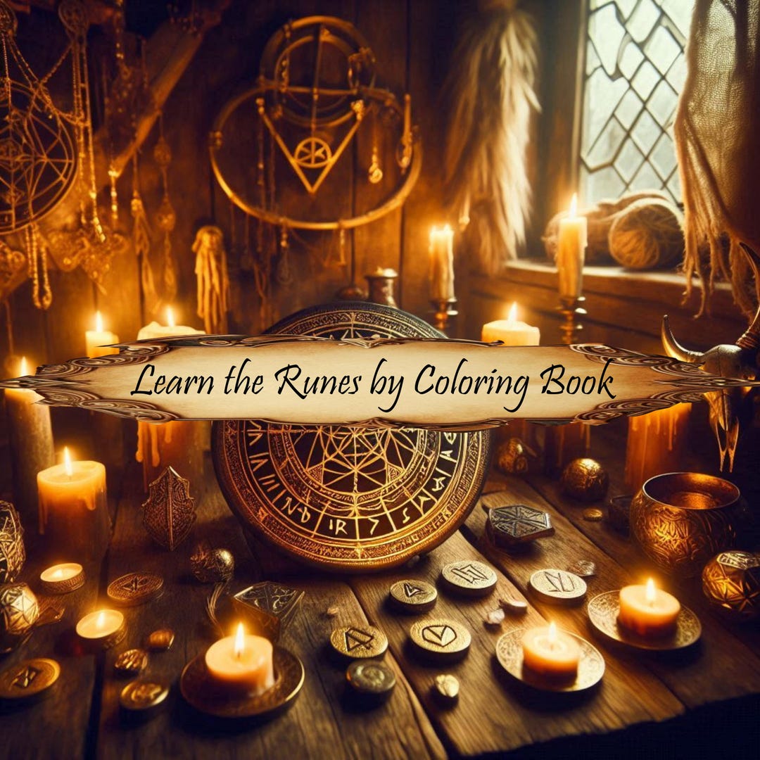 Learn Runes by Coloring Book: Elder Futhark Guide (PDF) - Etsy