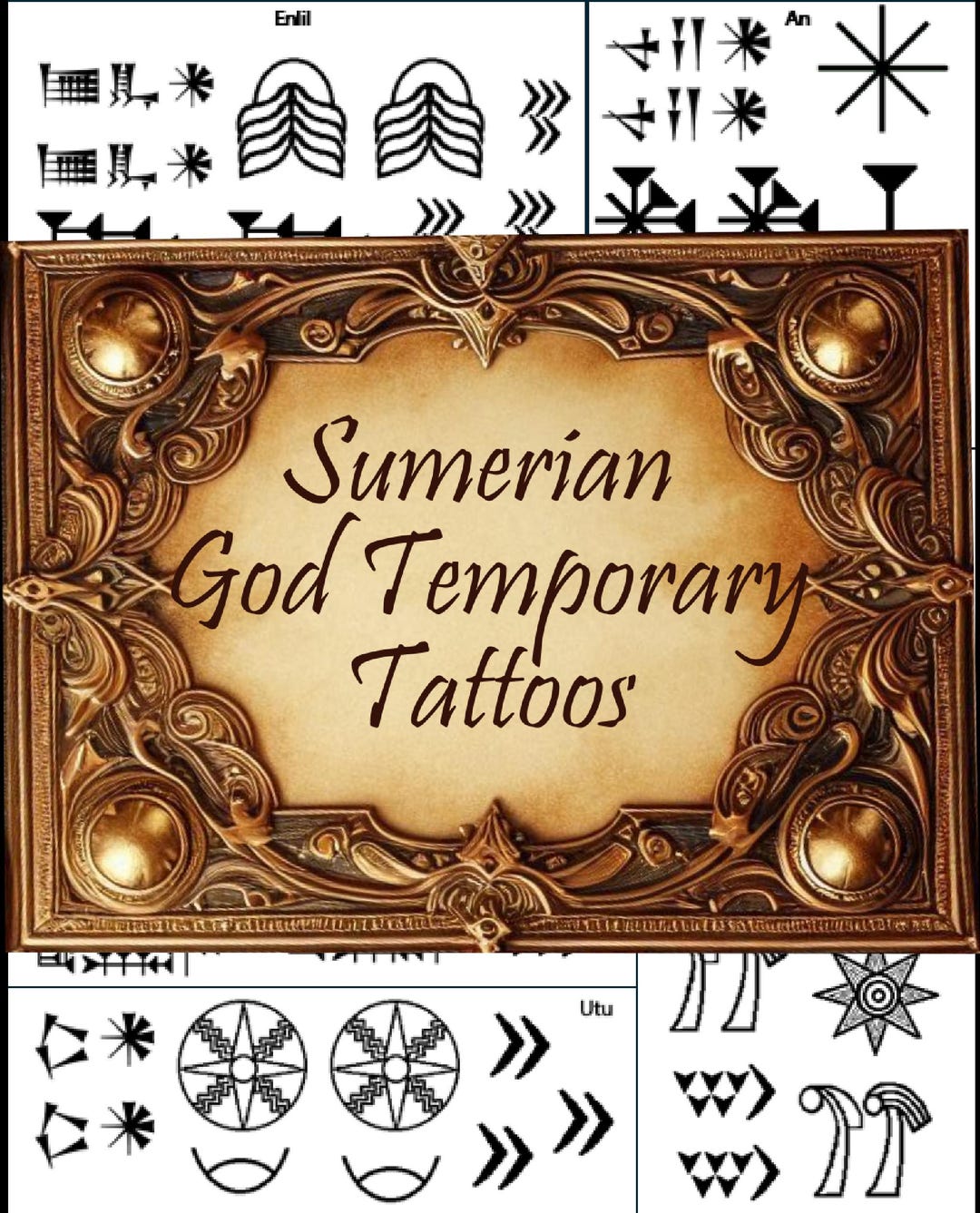 Sumerian Temporary Tattoos Set - Ancient Mesopotamian Inspired Body Art ...
