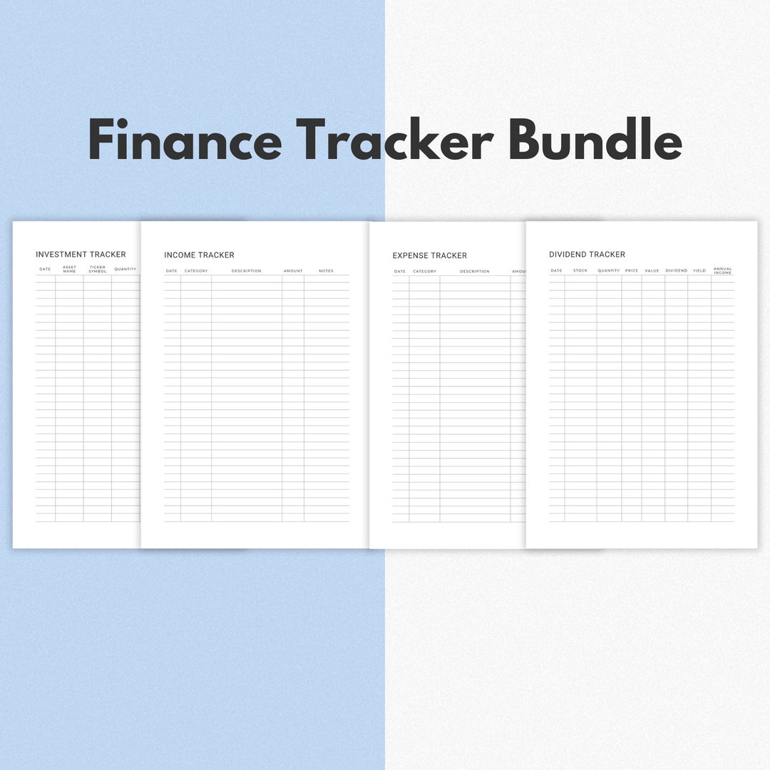 Financial Tracker Printable Pdfs Manage Your Finances With Ease - Etsy ...