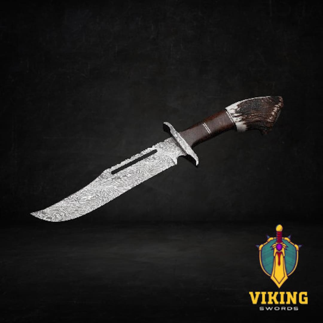 Farmer Using Bowie Knife 16 Inch Giant Bowie Knife Handmade Tactical ...
