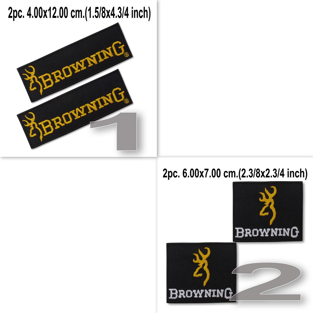 2style Browning Gun Pistol Embroidery Iron on Sew Patches Badge - Etsy