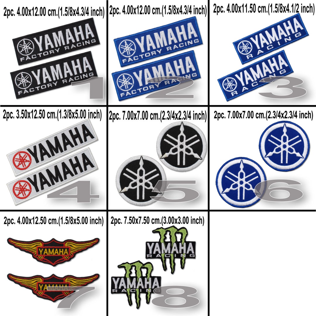 8style Yamaha Factory Racing Motorcycle Big Bike Super Cross Motogp Embroidery Iron on Sew ...