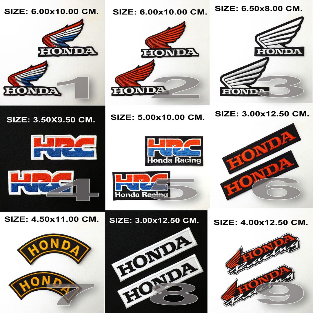 9style HRC Team Honda Wing Racing Motorcycle Big Bike Motogp Embroidery ...