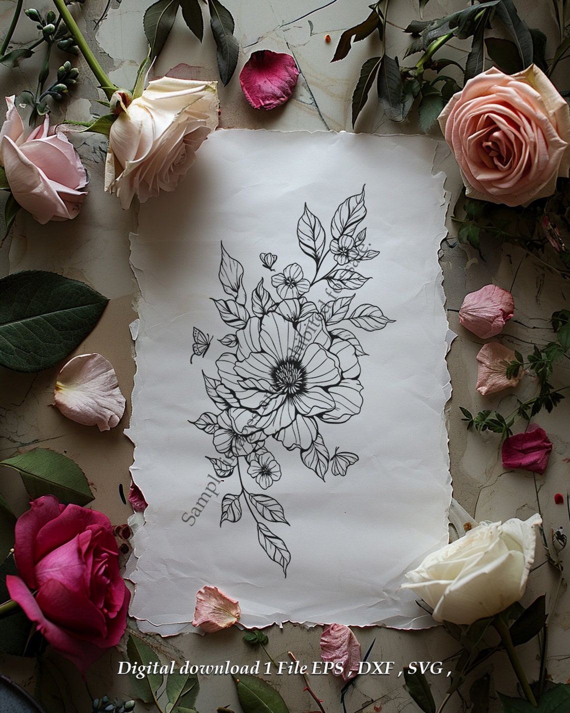 Tattoo Design Svg,flowers Art Svg ,tattoo Art Svg,tattoo Art Print ...