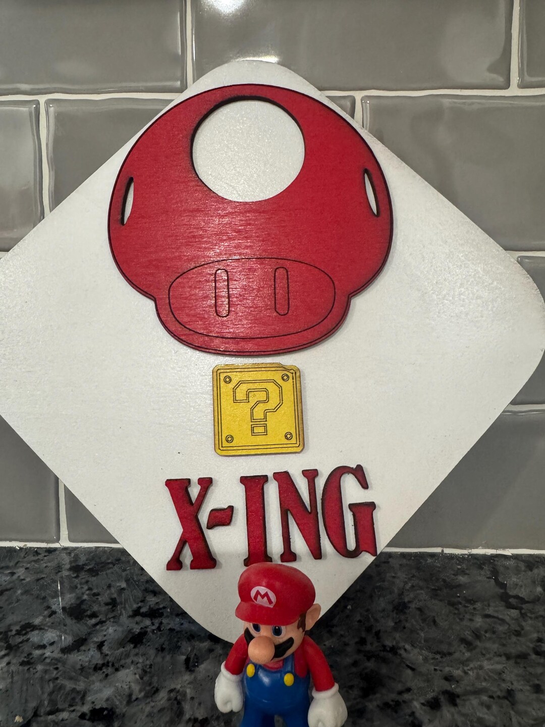 Toadstool/mario Crossing Sign - Etsy