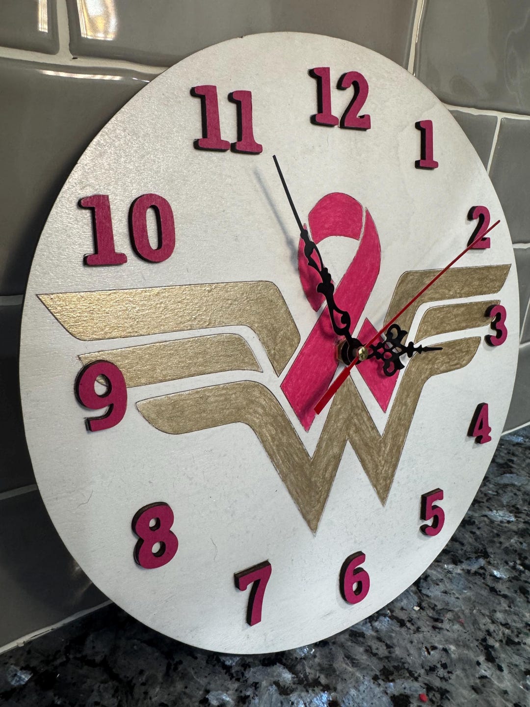 Breast Cancer Awareness Clock - Etsy