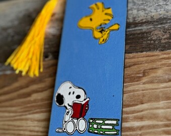 Charlie Brown and Snoopy Bookmarks Handmade Burned Wood Bookmark Snoopy ...