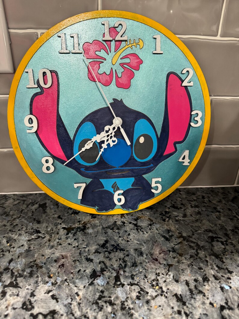 Stitch Wall Clock - Etsy