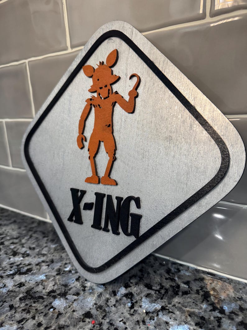 Señal de cruce de Foxy-Five Nights of Freddy - Etsy México