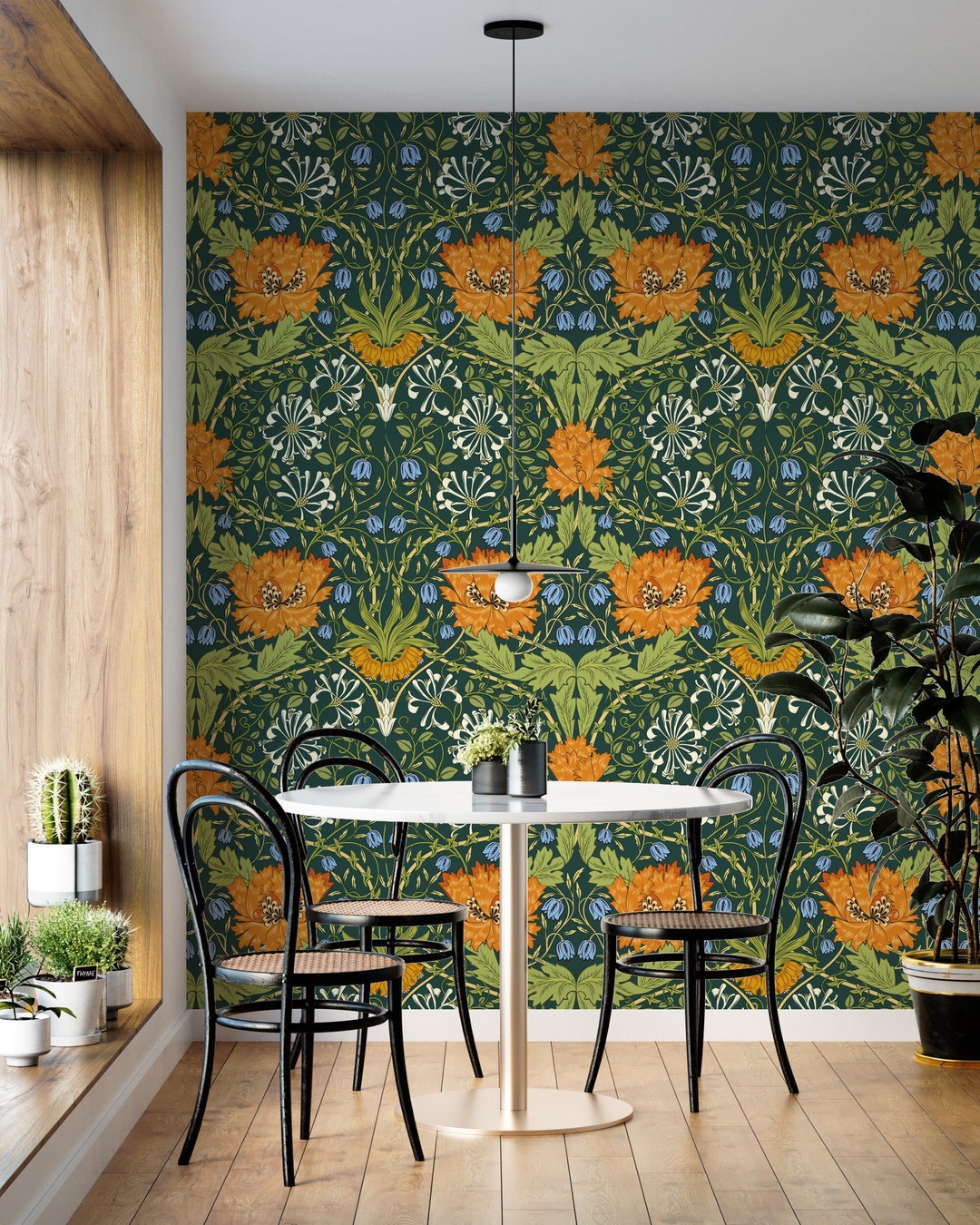 Vintage William Morris Wallpaper, Peel and Stick Wallpaper, Removable ...