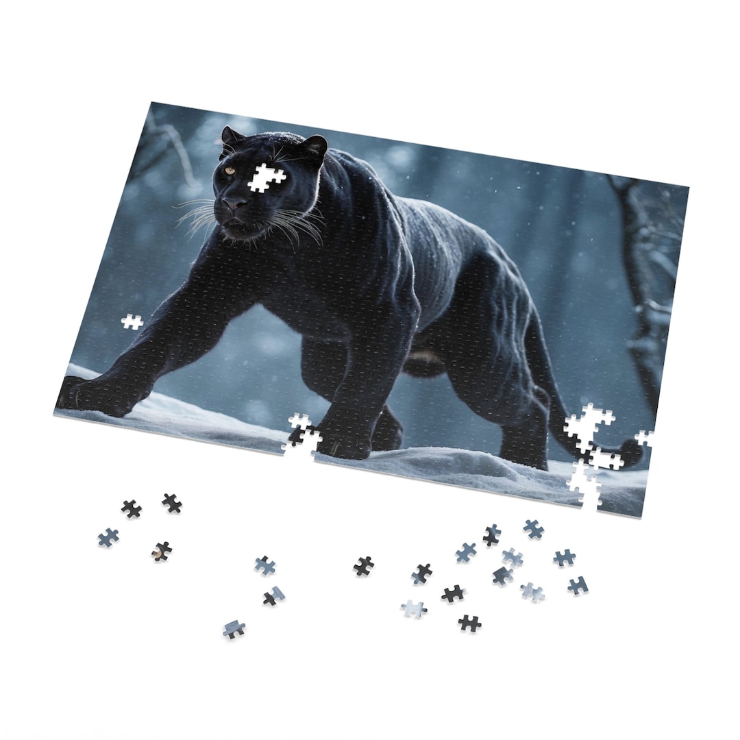 Jigsaw Puzzle-1000-piece Personalized Puzzle Forest Puzzle Black ...
