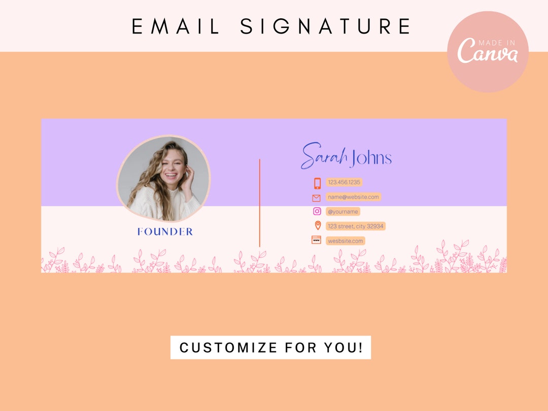 Email Signature, Gmail Signature, Email Template, Signature Template ...