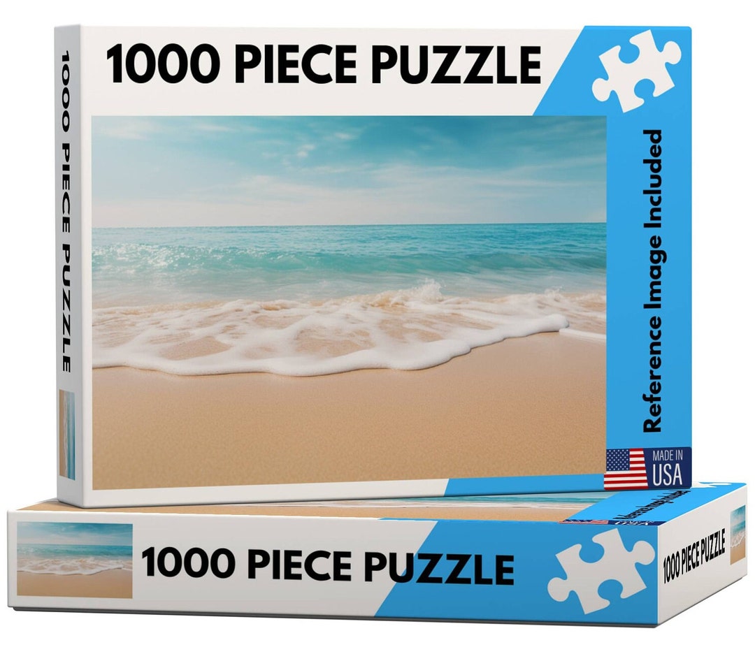 Sandy Beach Puzzle, 1000 Piece Jigsaw, Unique Family Puzzle, Puzzle ...