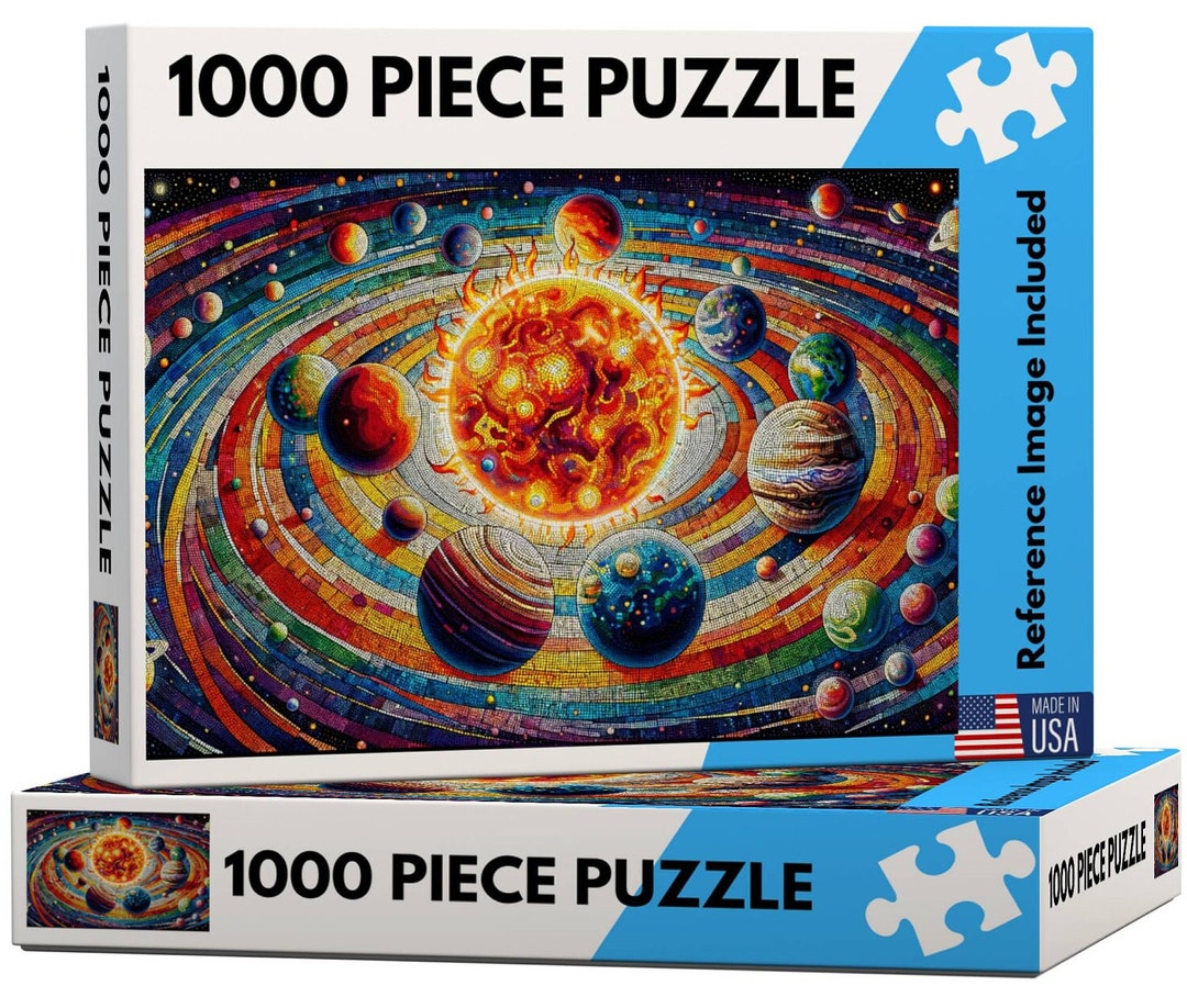 Solar System Mosaic Puzzle, 1000 Piece Puzzle, Unique Puzzle, Adult ...