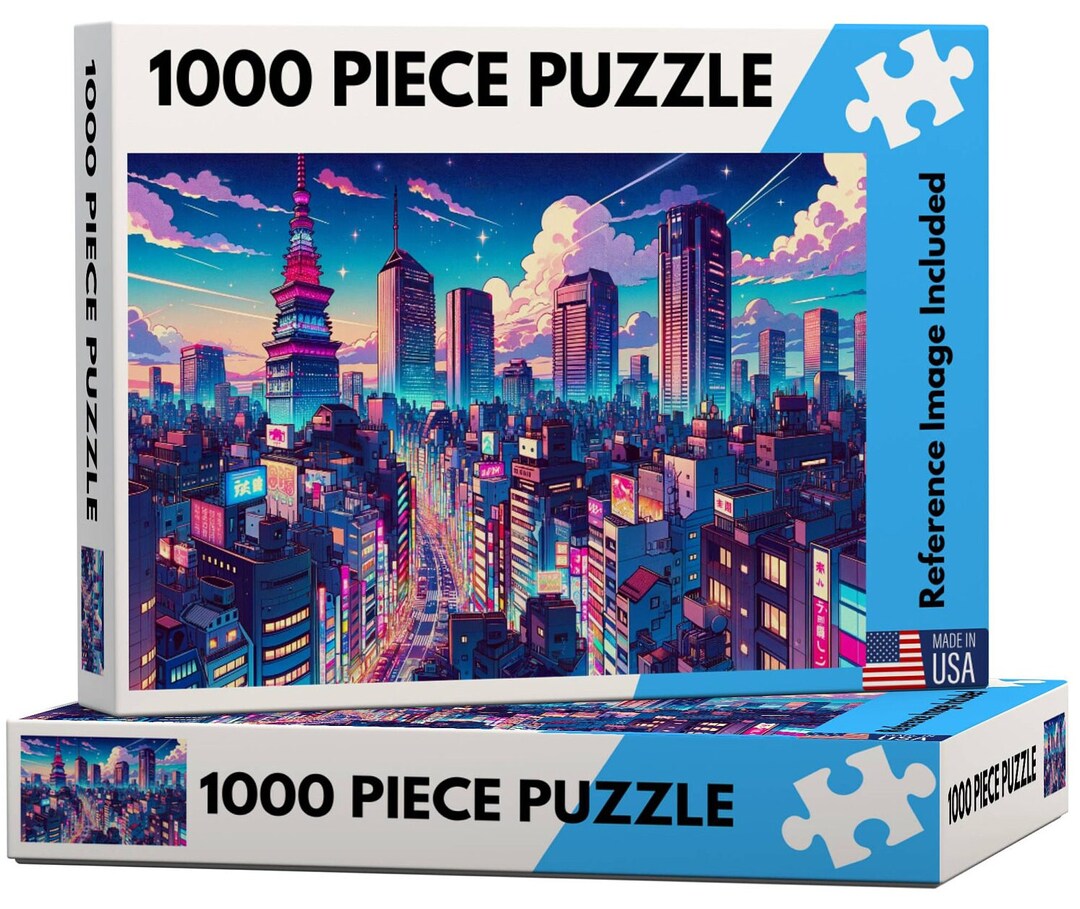 Tokyo Skyline Puzzle, Illustration, Unique 1000 Piece, Unique Jigsaw ...