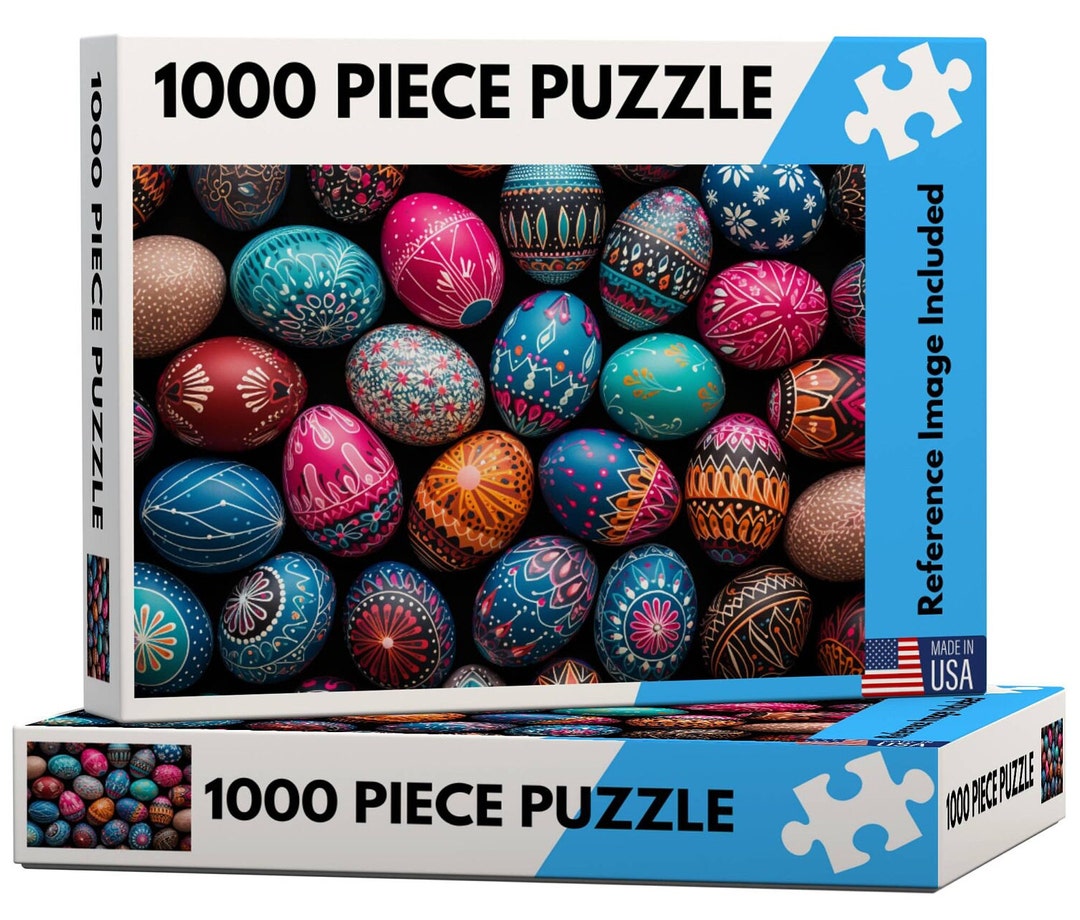 Easter Eggs Puzzle, 1000 Piece Jigsaw, Unique Family Puzzle, Unique ...