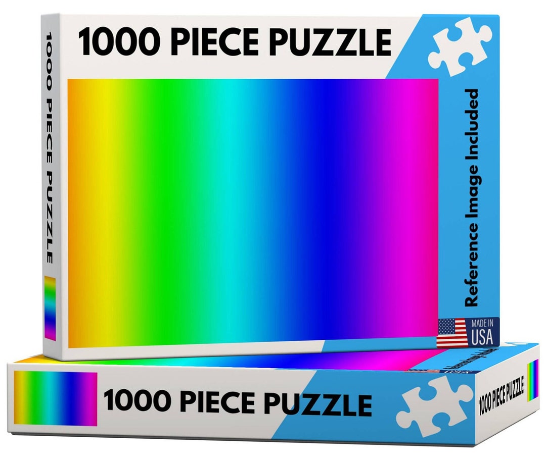 Rainbow Gradient 1000 Piece Jigsaw Puzzle, Family Puzzle - Etsy