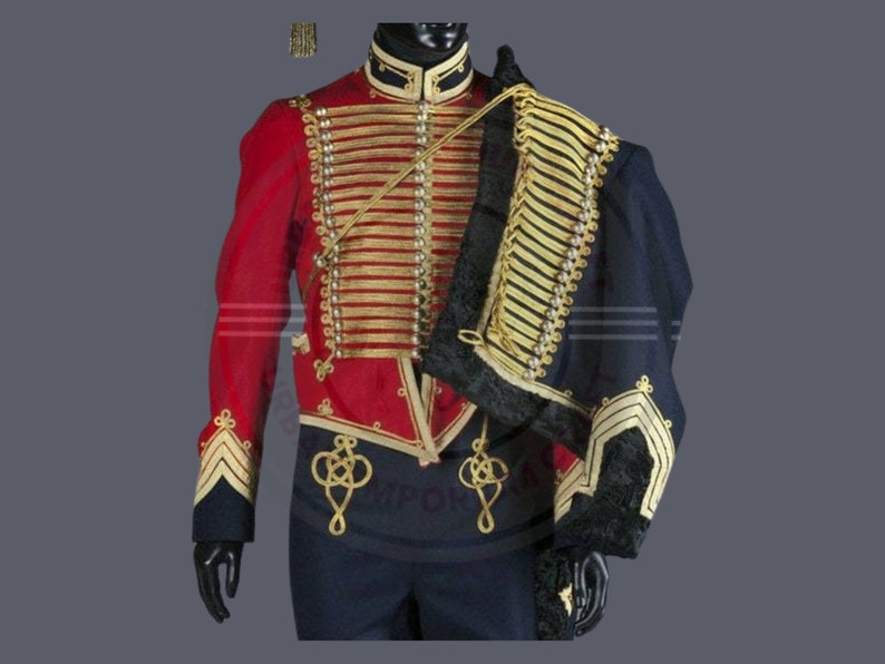Men's British Uniform Regency Military Uniform Men's Jacket, Navy Blue ...
