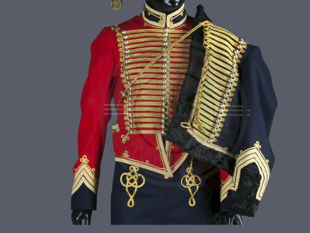 Men's British Uniform Regency Military Uniform Men's Jacket, Navy Blue ...