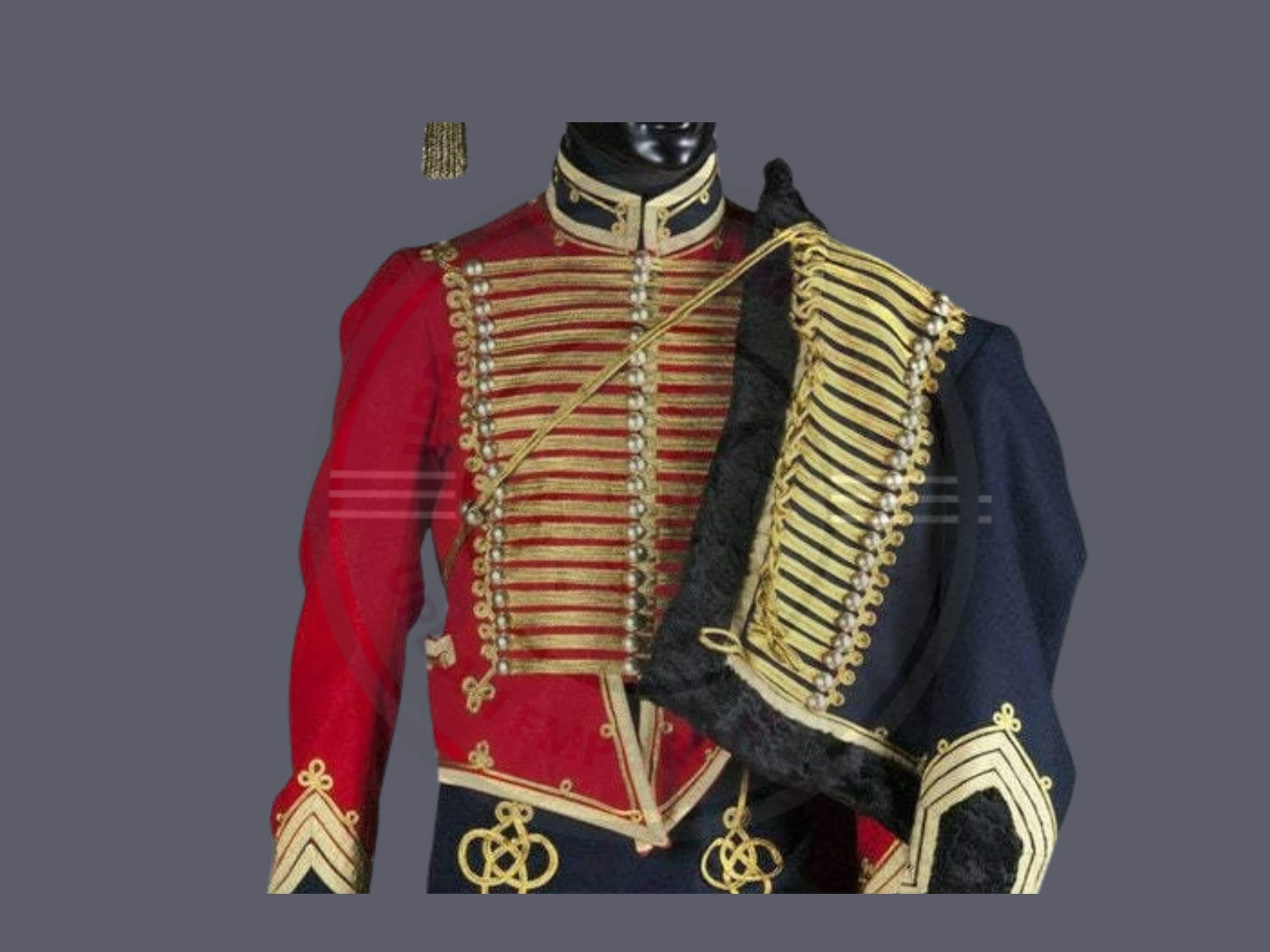Men's British Uniform Regency Military Uniform Men's Jacket, Navy Blue ...