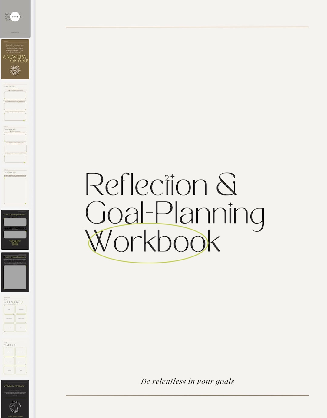 Reflection and Goal Planning Workbook - Etsy