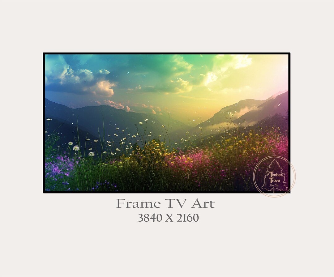 Colorful Mountain Sunrise Frame TV Art DIGITAL Download Instant ...