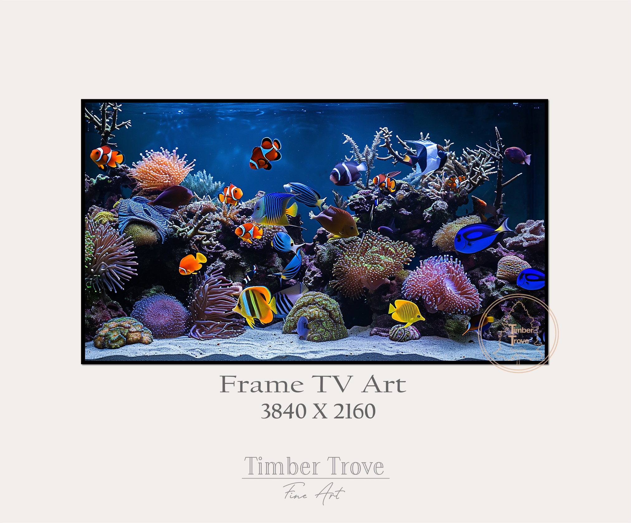 Saltwater Fish Tank - Frame TV Art DIGITAL Download - Instant Download ...