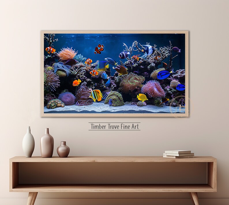 Saltwater Fish Tank - Frame TV Art DIGITAL Download - Instant Download ...