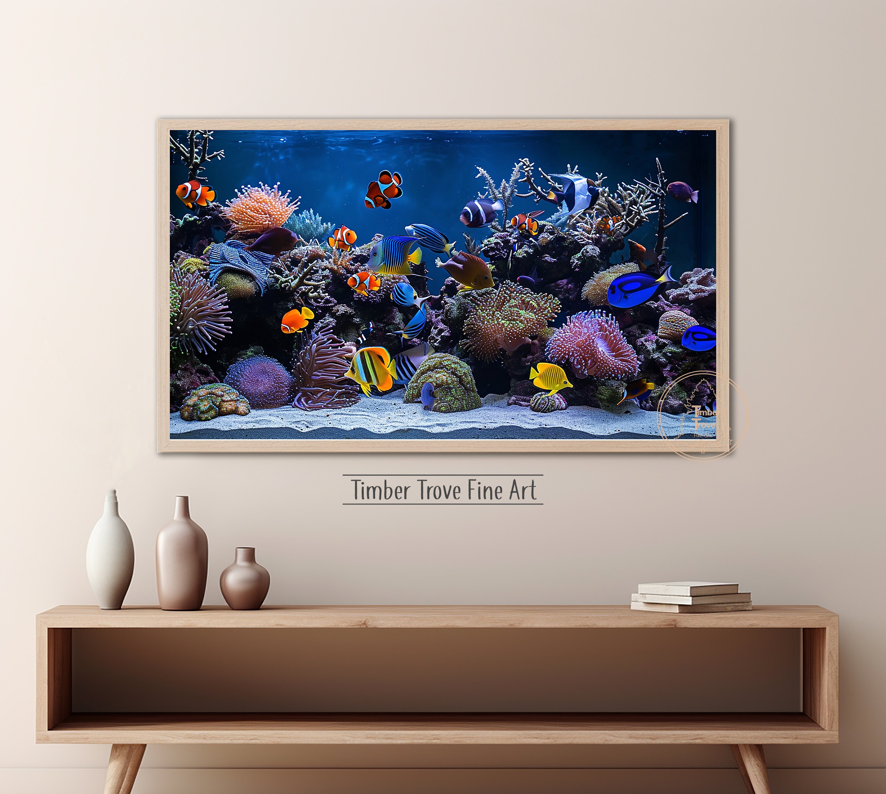 Saltwater Fish Tank - Frame TV Art DIGITAL Download - Instant Download ...