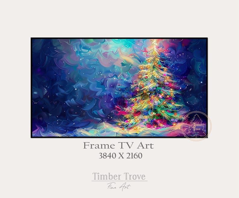 Abstract Neon Christmas Tree Frame TV Art (digital Download) - Etsy