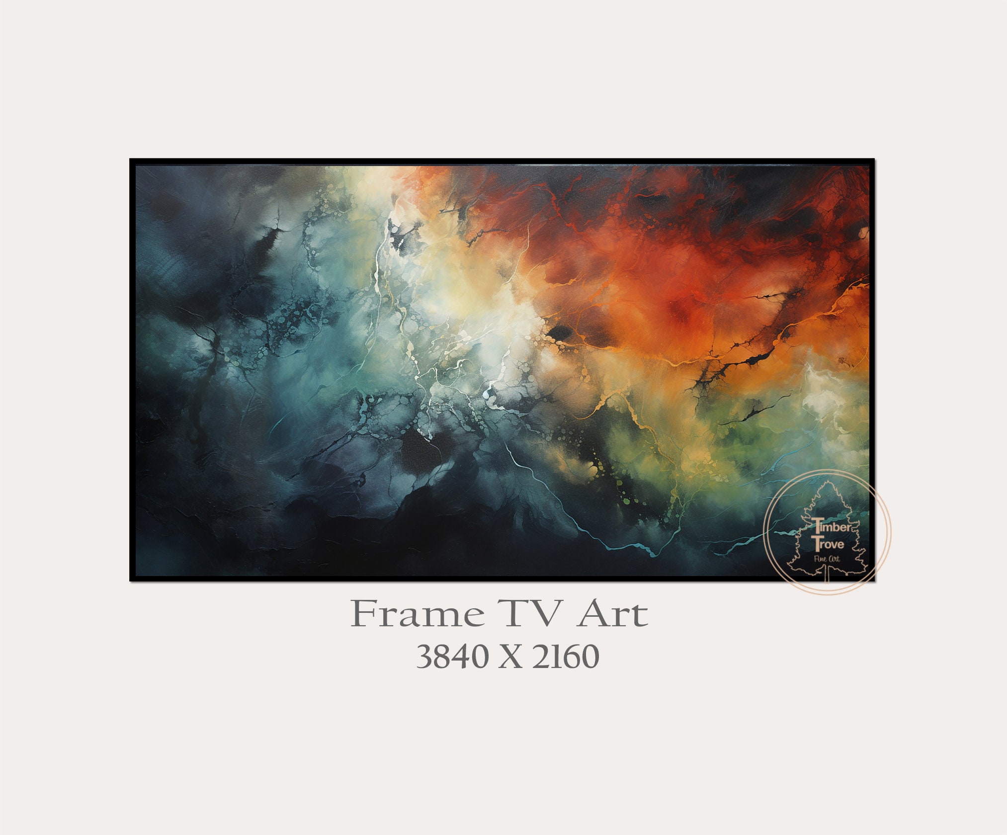 Dark Space Abstract Painting Frame TV Art DIGITAL Download Instant ...