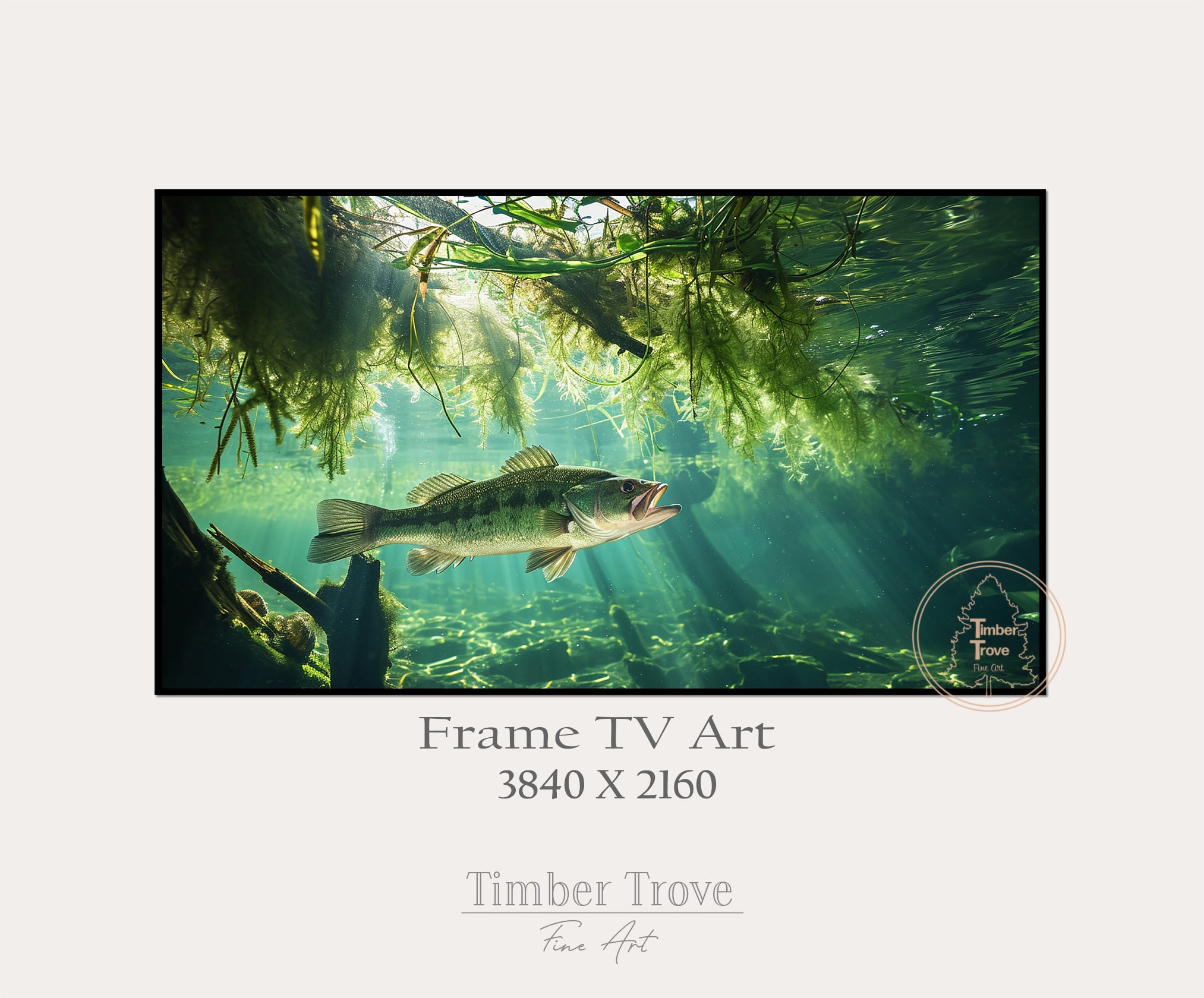 Largemouth Bass Underwater - Frame TV Art DIGITAL Download - Instant ...