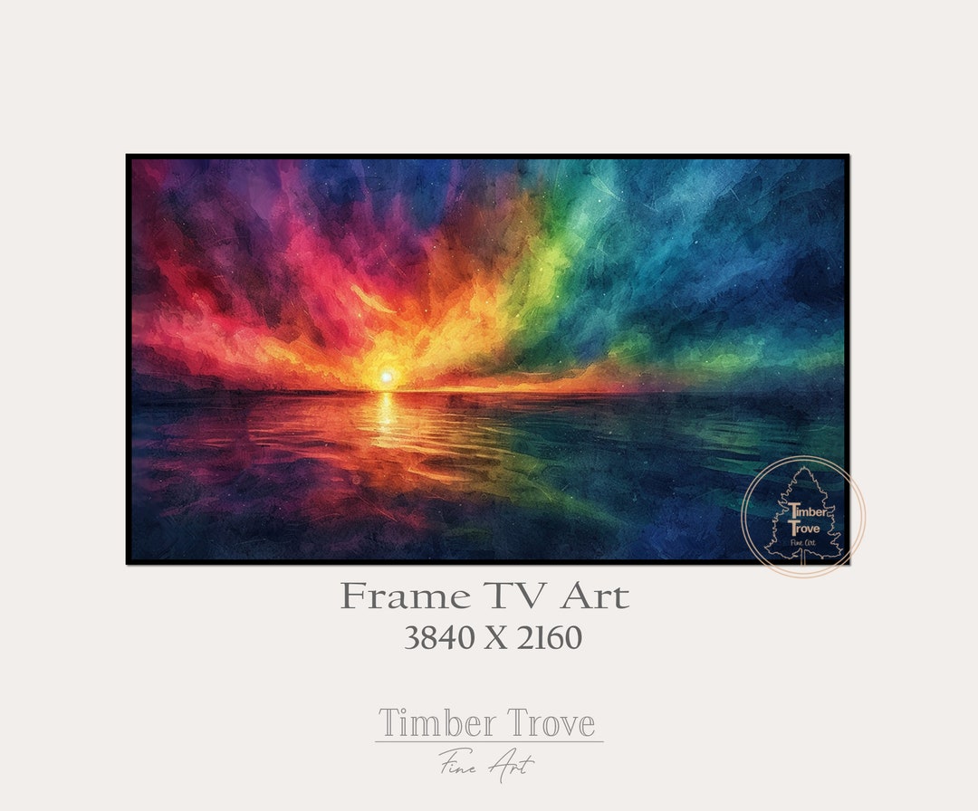 Surreal Colorful Sunset Frame TV Art DIGITAL Download Instant Download ...