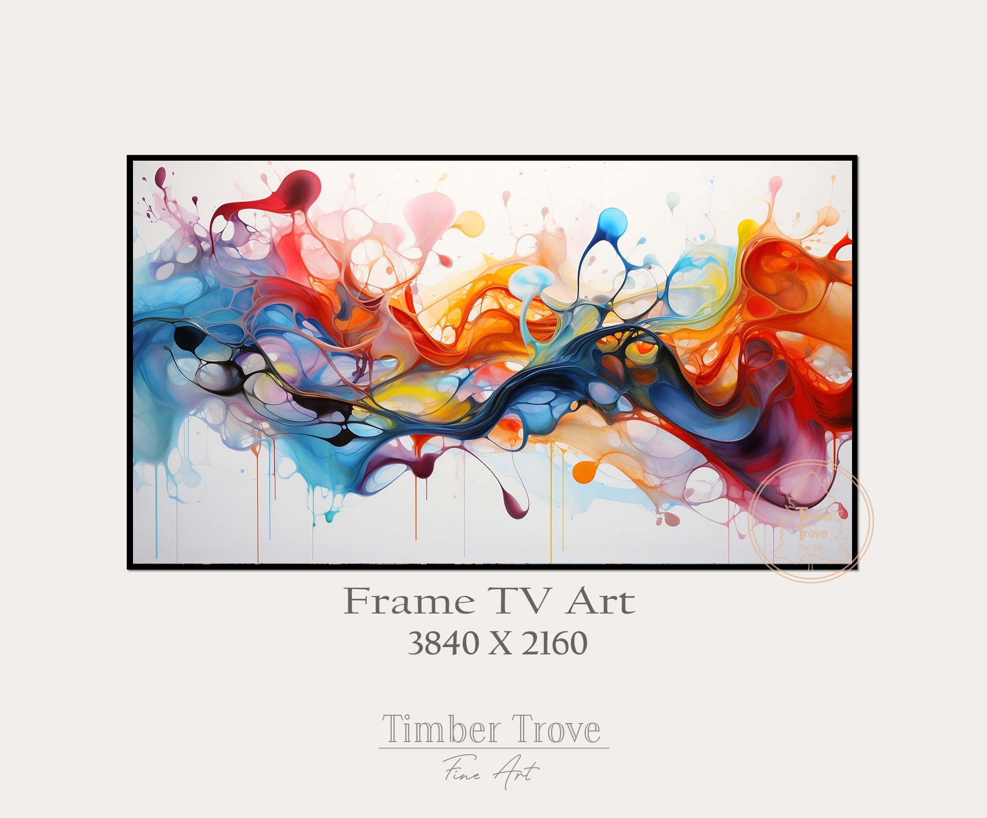 Liquid Color Abstract Painting - Frame TV Art DIGITAL Download ...