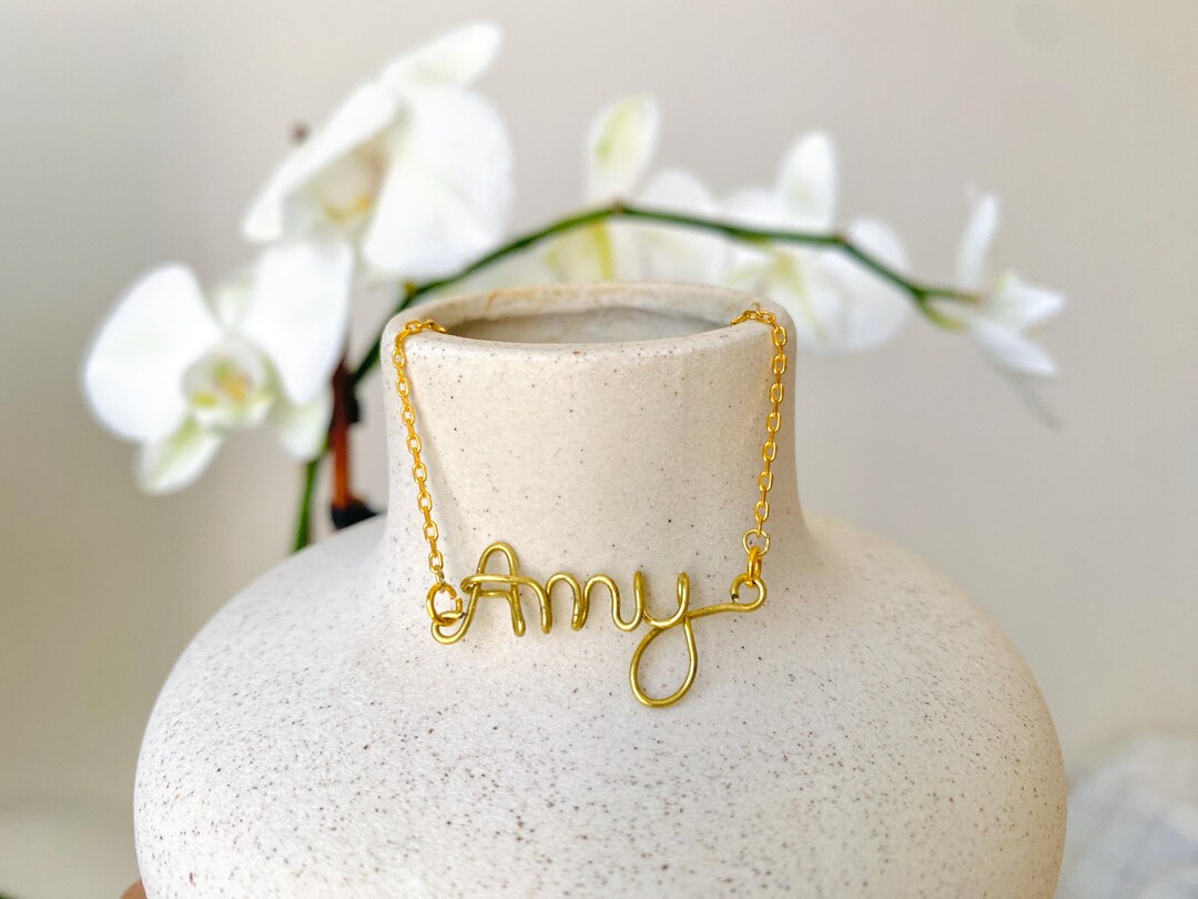 Custom Wire Name Necklace Personalized Gift for Birthday, Friendship ...