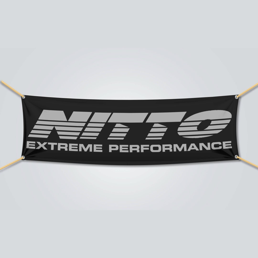 Nitto Flag Tires Tyres Performance Car Shop Garage Black 1.5x5 Ft - Etsy