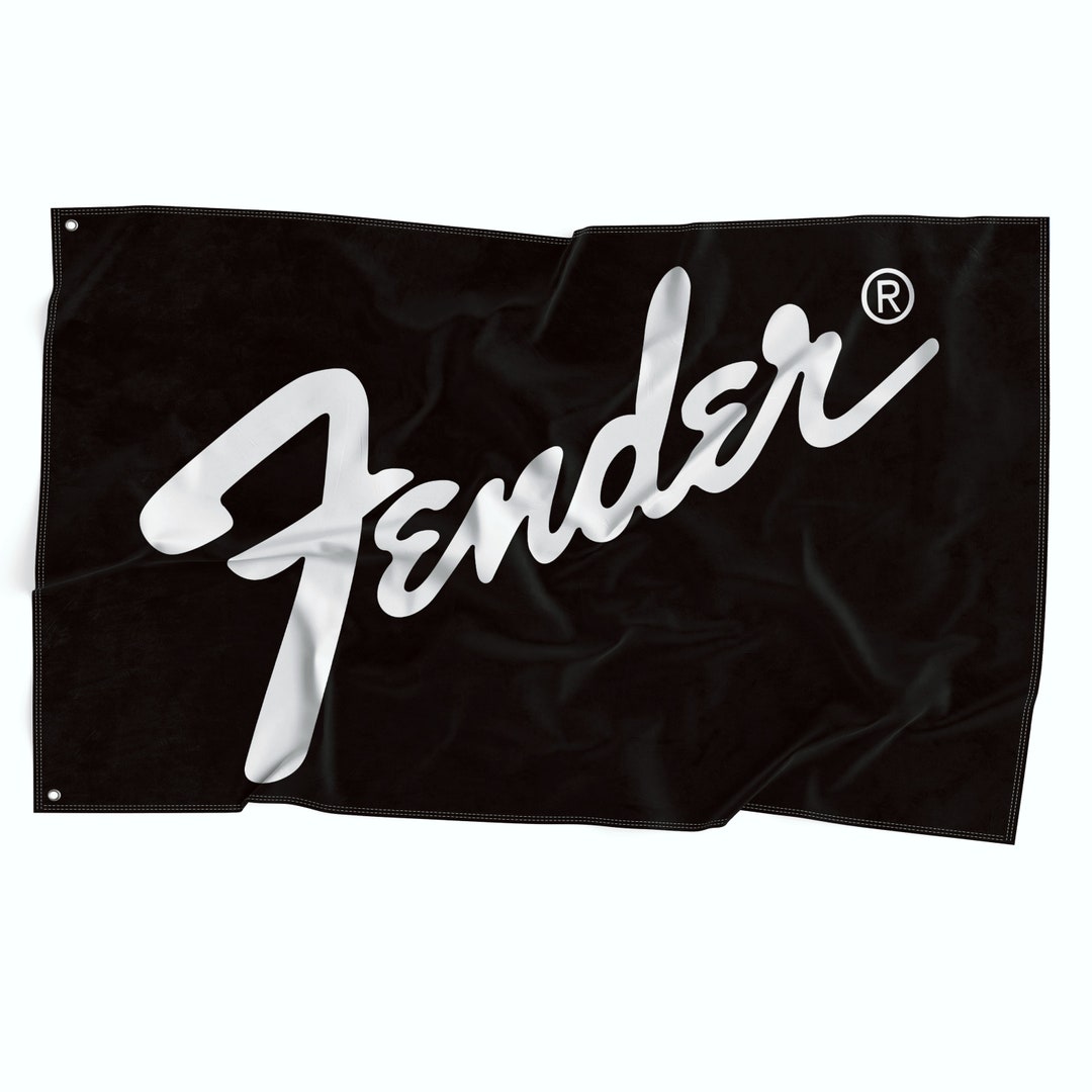 Fender Flag 3x5 Ft Musical Instruments Garage Black - Etsy