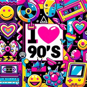 90's Style Throwback Download Image for T-shirt BUNDLE - Etsy