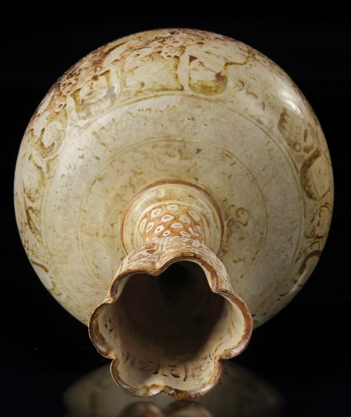 Islamic Art Antique a Kashan Lustre Pottery Bottle Vase, Persia, Early ...